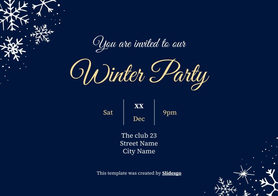 Winter Party Invitation Template