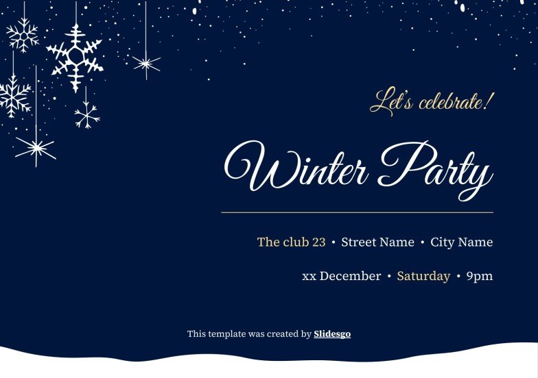 Winter Party Invitation Template