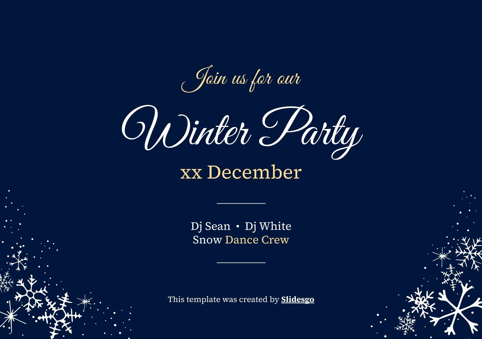 Winter Party Invitation Template