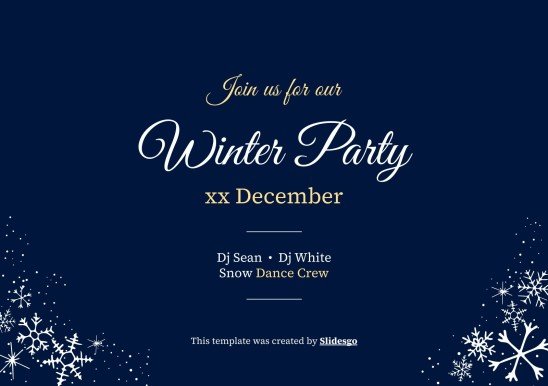 Winter Party Invitation Template