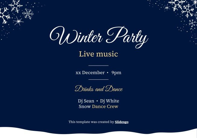 Winter Party Invitation Template
