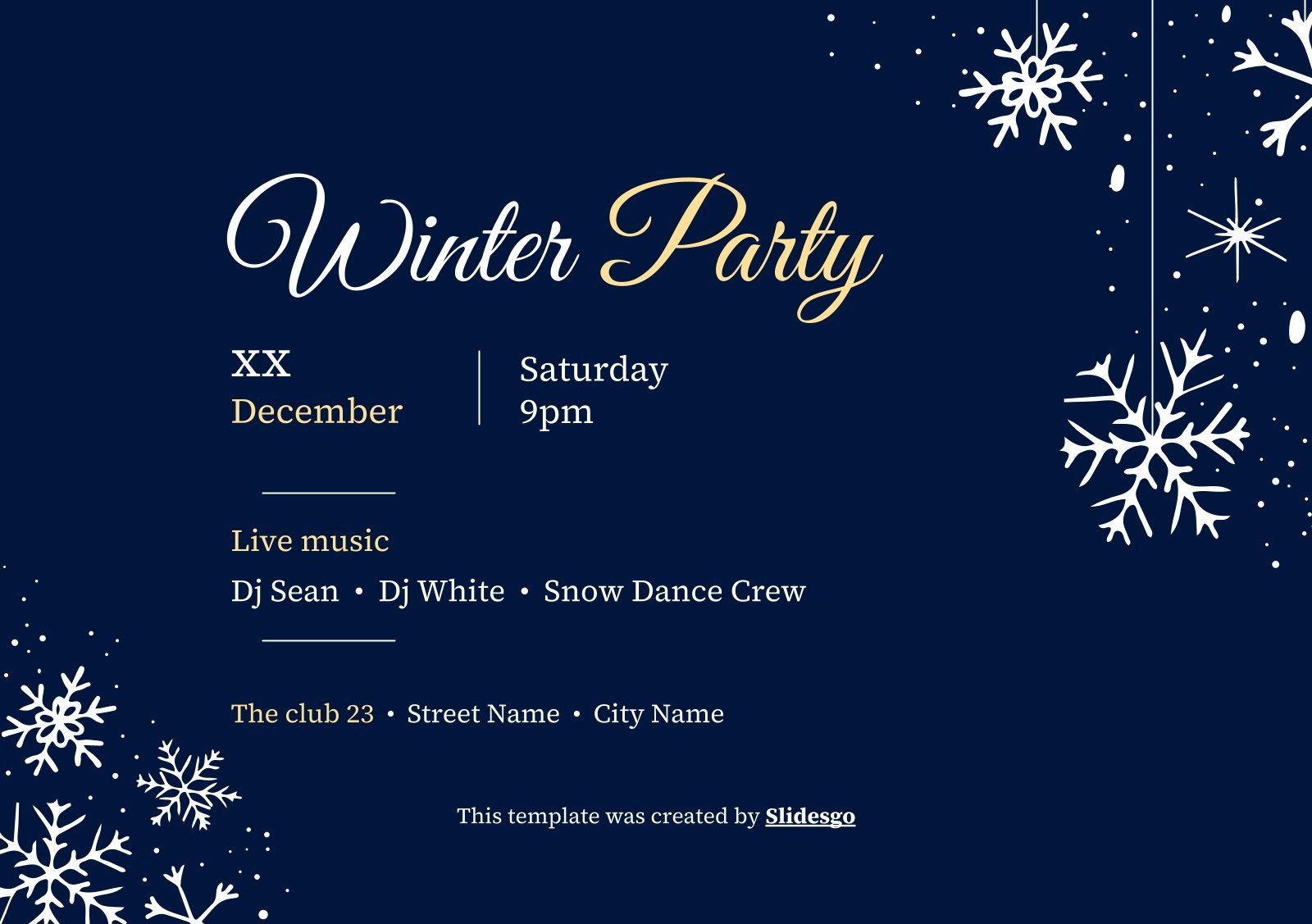 Winter Party Invitation Template