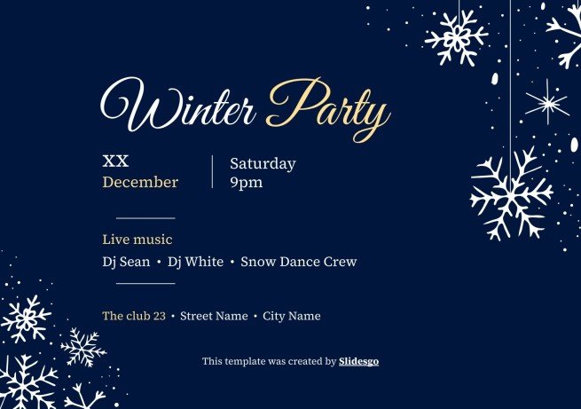 Winter Party Invitation Template