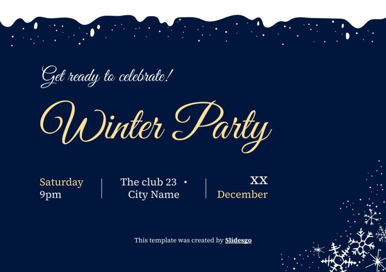 Winter Party Invitation Template