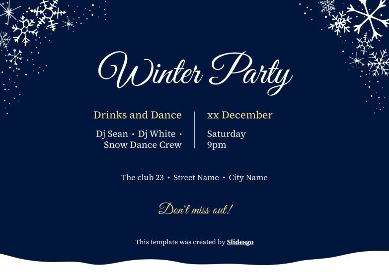 Winter Party Invitation Template