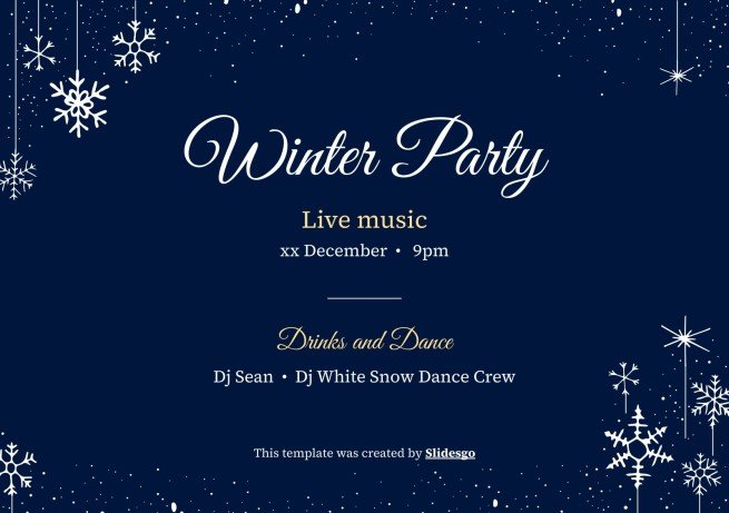 Winter Party Invitation Template