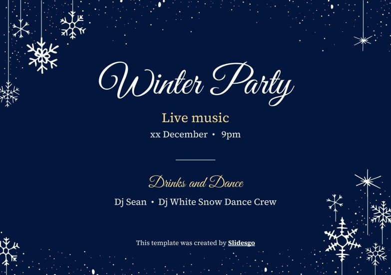 Winter Party Invitation Template