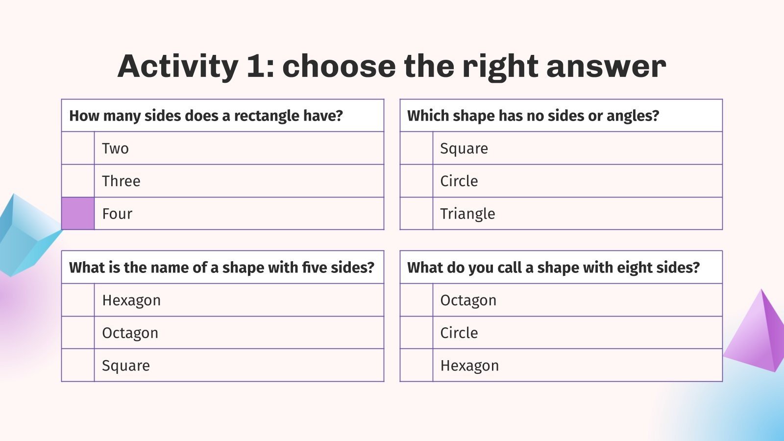 Geometry and Measurement - Mathematics - 4th Grade