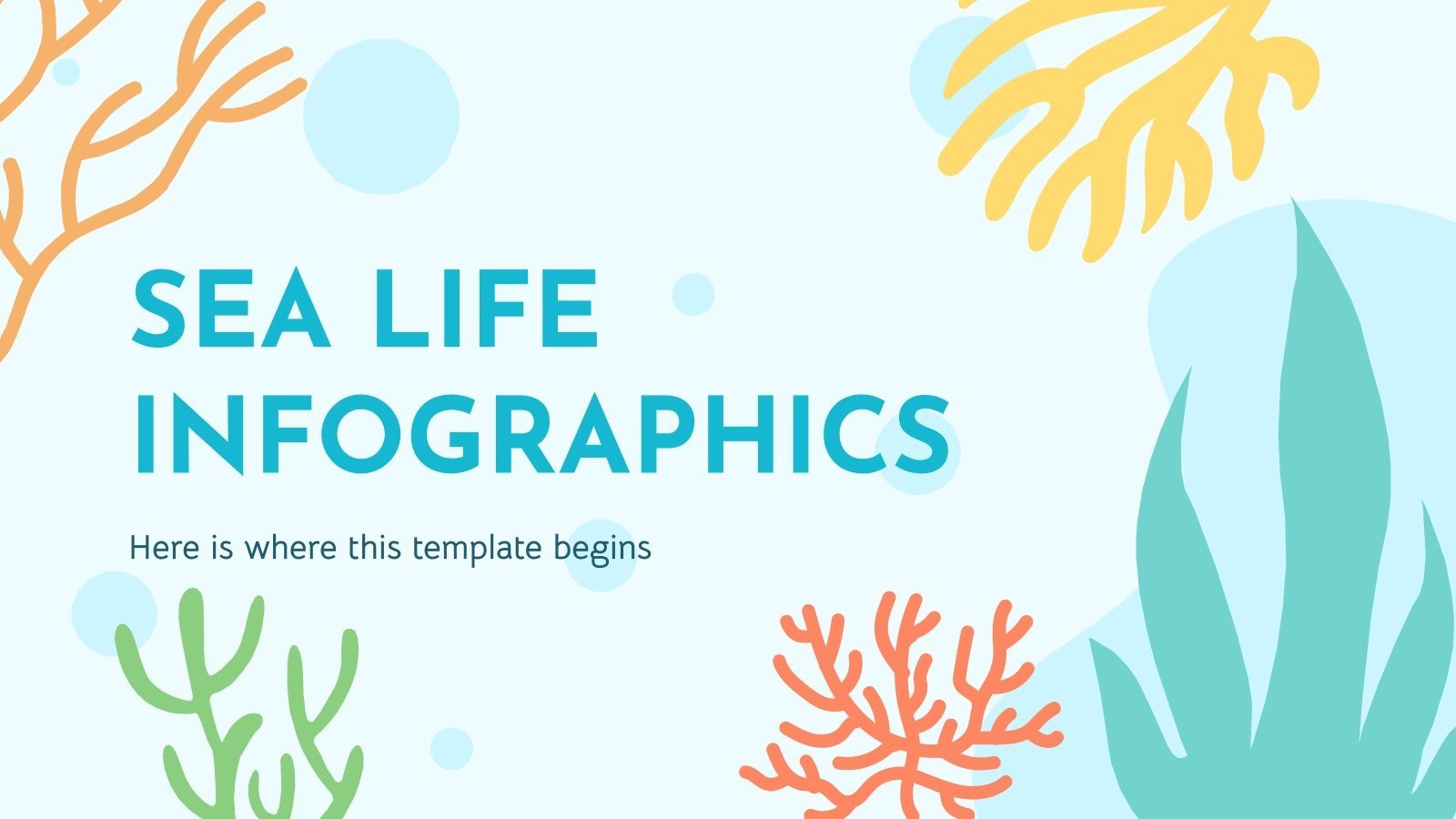 Sea Life Infographics Template