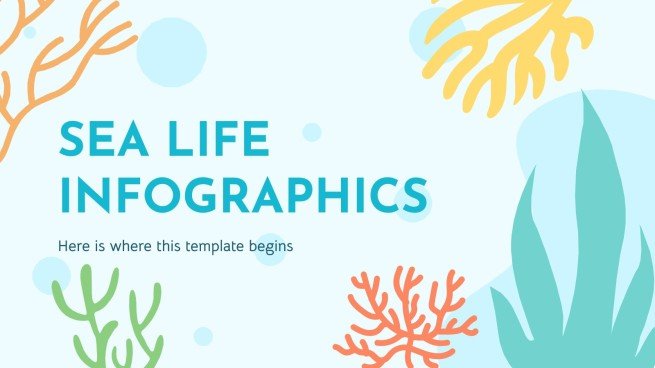 Sea Life Infographics Template