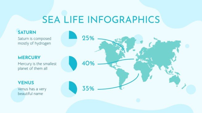 Sea Life Infographics Template