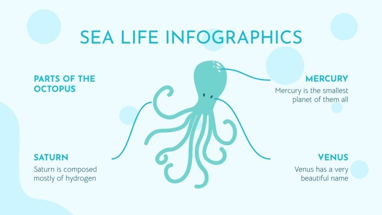 Sea Life Infographics Template