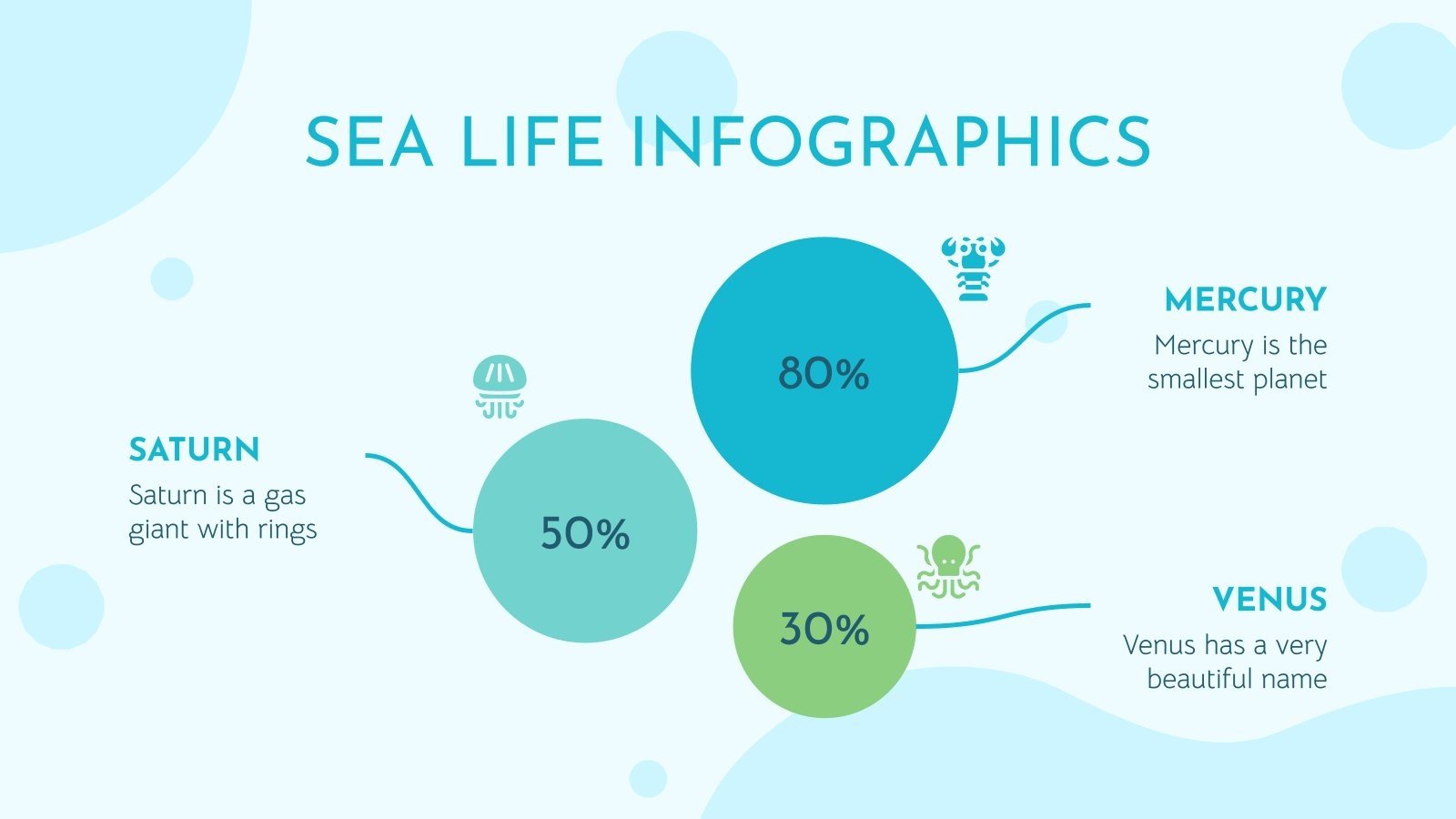 Sea Life Infographics Template