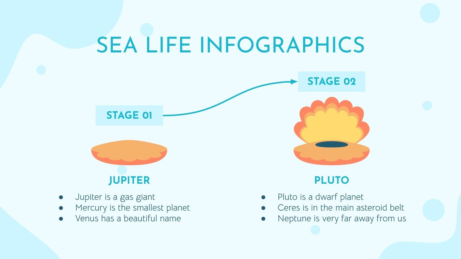 Sea Life Infographics Template