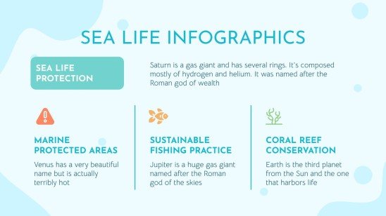 Sea Life Infographics Template