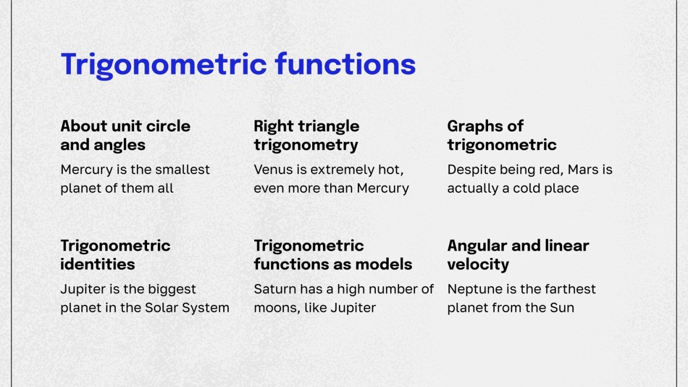 Advanced Algebra - Math - 12th Grade Presentation