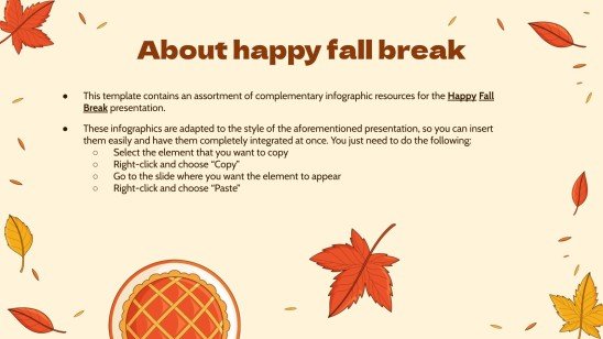 Happy Fall Break Infographics Template