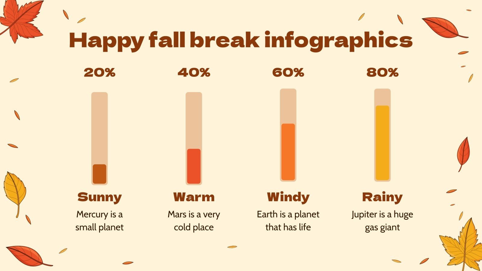 Happy Fall Break Infographics Template