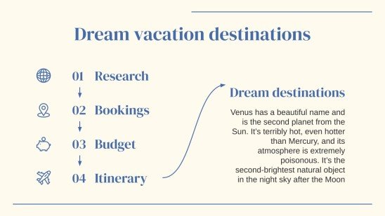 Dream Vacation Destinations Infographics Template
