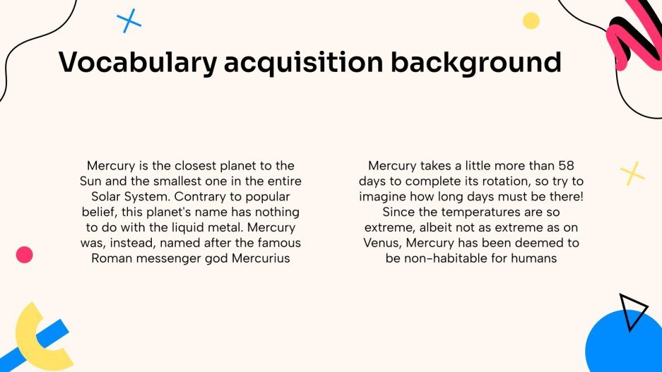 Vocabulary Acquisition Process - Language Arts - 6th Grade