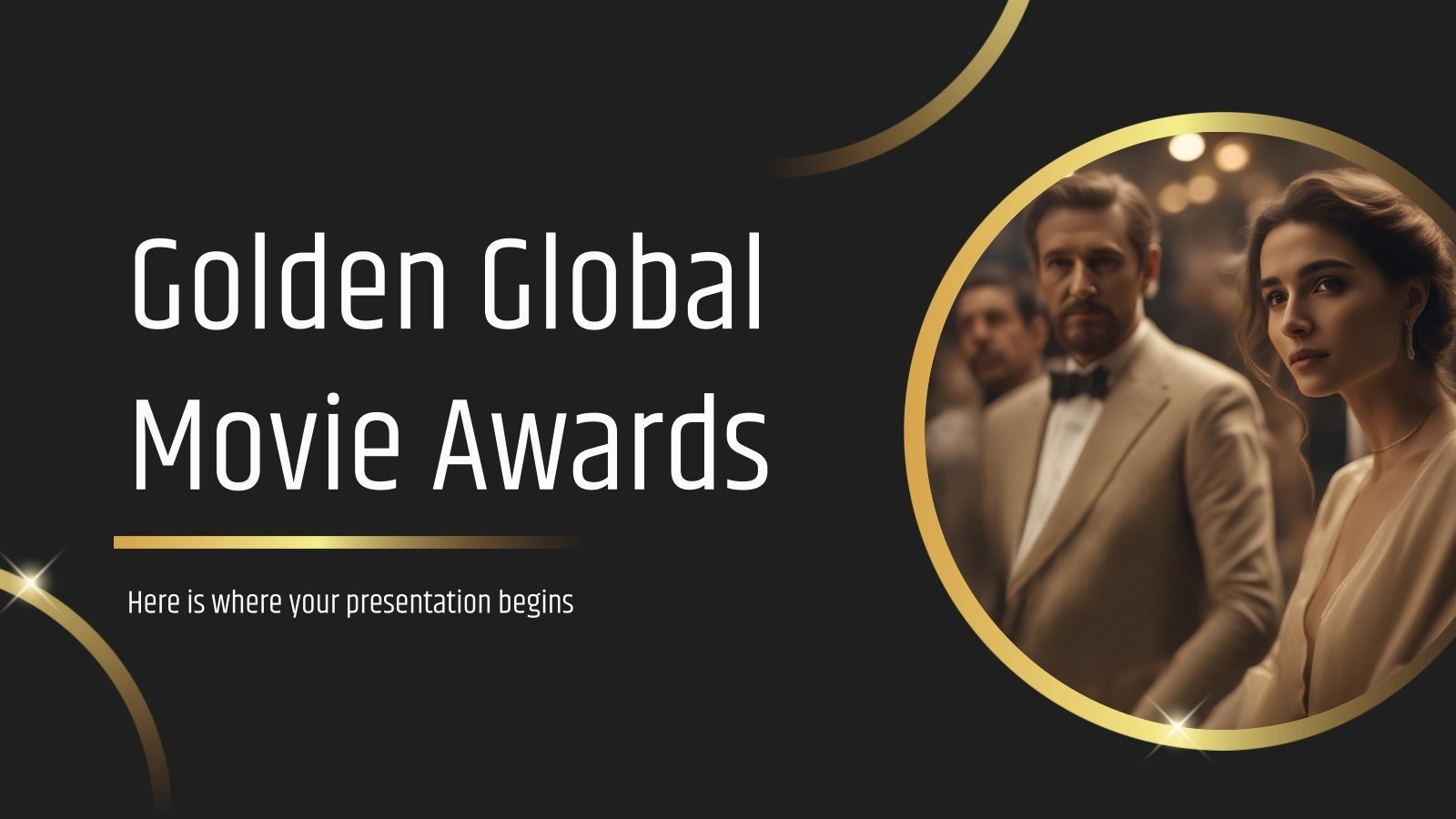 Free golden templates for Google Slides and PowerPoint