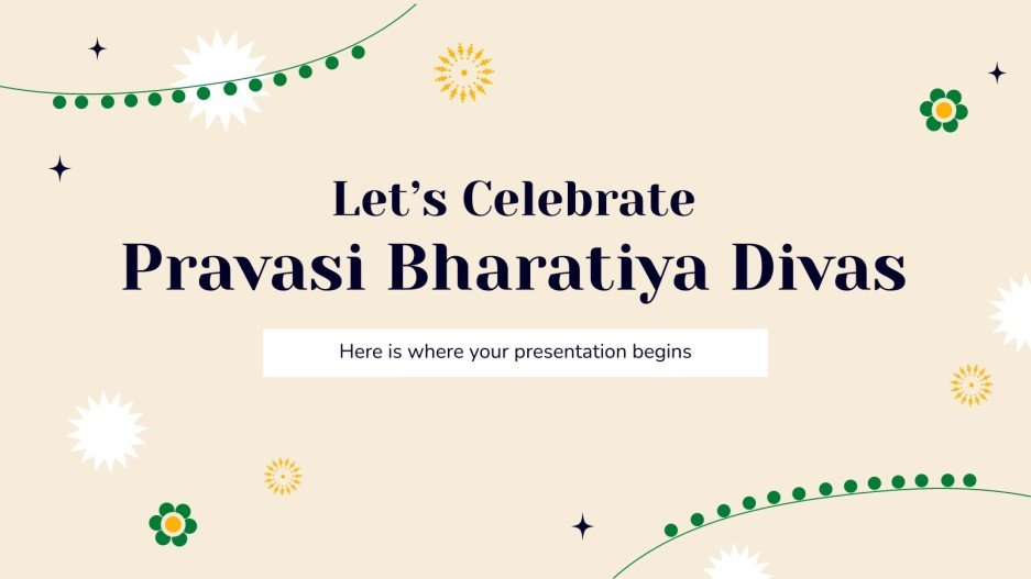 Let's Celebrate Pravasi Bharatiya Divas Presentation