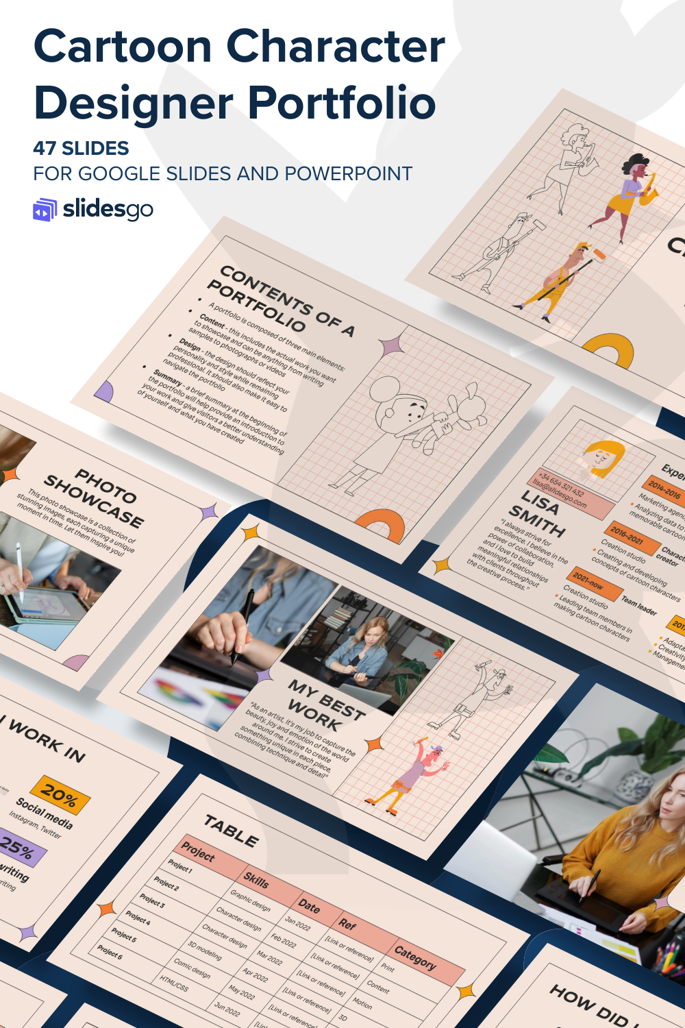 Cartoon Character Designer Portfolio Presentation