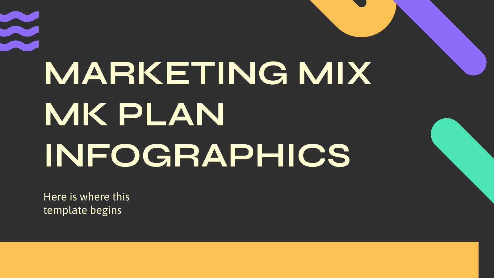 Marketing Mix MK Plan Infographics Template