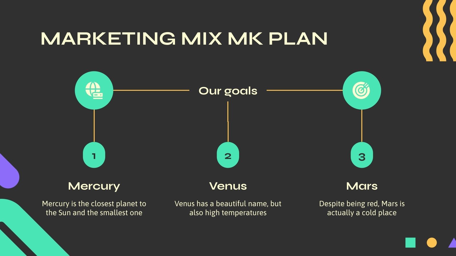 Marketing Mix MK Plan Infographics Template
