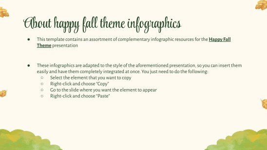 Happy Fall Theme Infographics Template