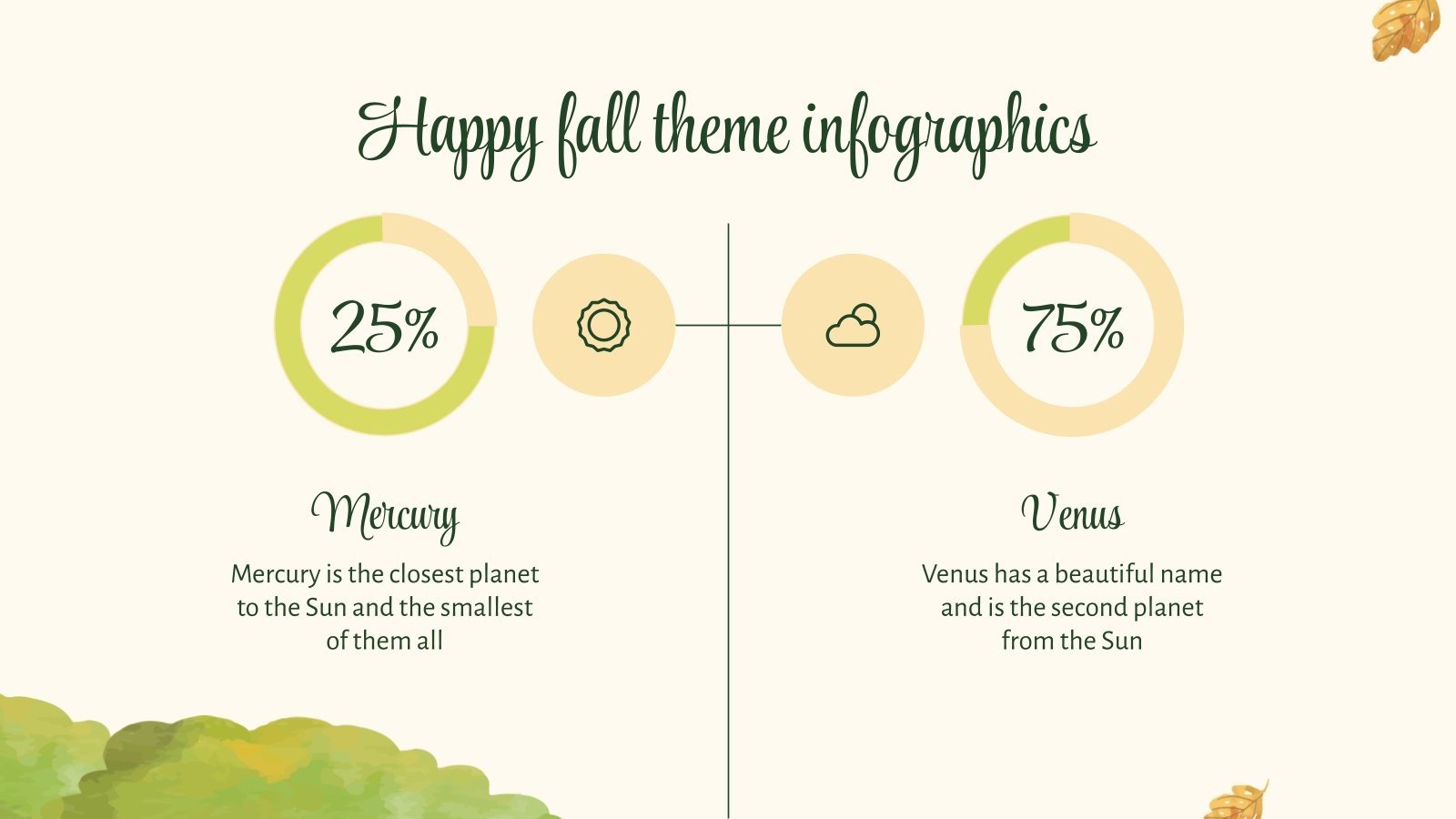 Happy Fall Theme Infographics Template