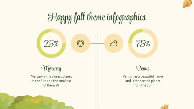 Happy Fall Theme Infographics Template