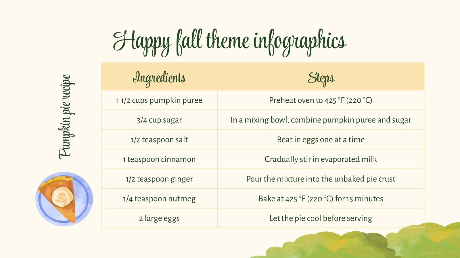 Happy Fall Theme Infographics Template