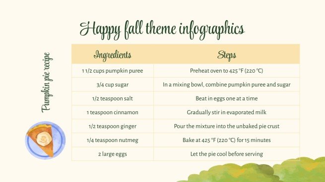 Happy Fall Theme Infographics Template