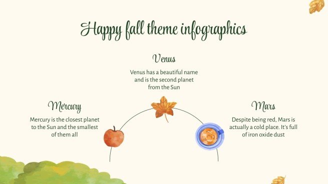 Happy Fall Theme Infographics Template