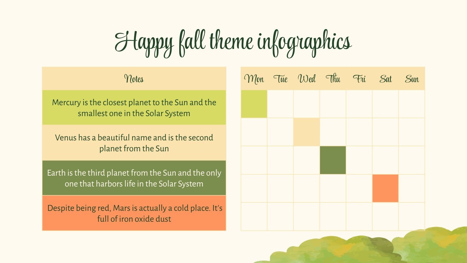 Happy Fall Theme Infographics Template