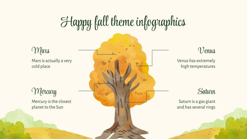Happy Fall Theme Infographics Template
