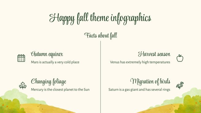 Happy Fall Theme Infographics Template
