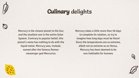 Food and Restaurant Vocabulary Presentation