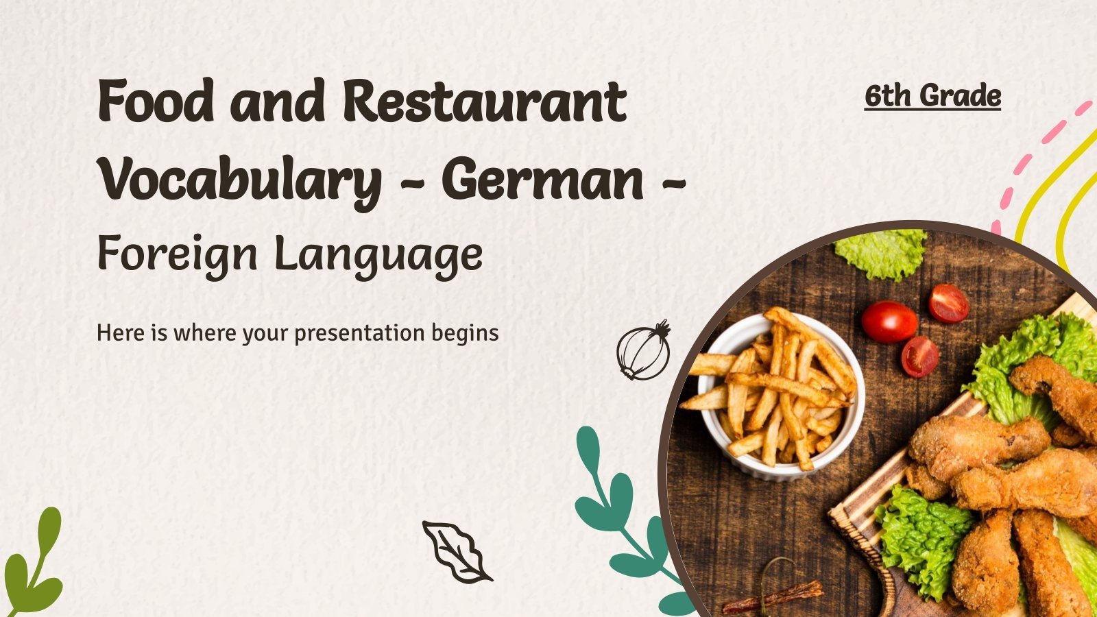 Modelos grátis para Comida do Google Slides e PowerPoint