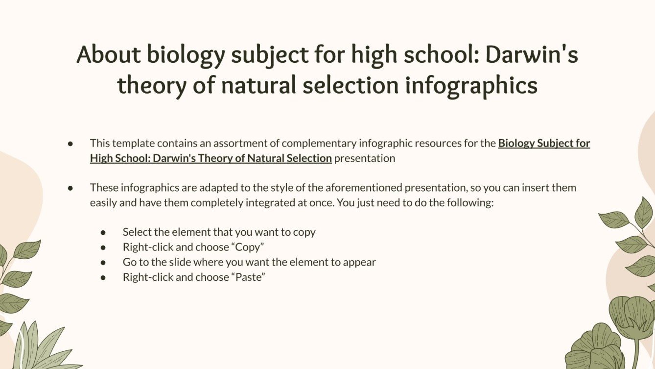 Biology: Darwin's Theory of Natural Selection Infographics