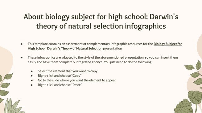 Biology: Darwin's Theory of Natural Selection Infographics