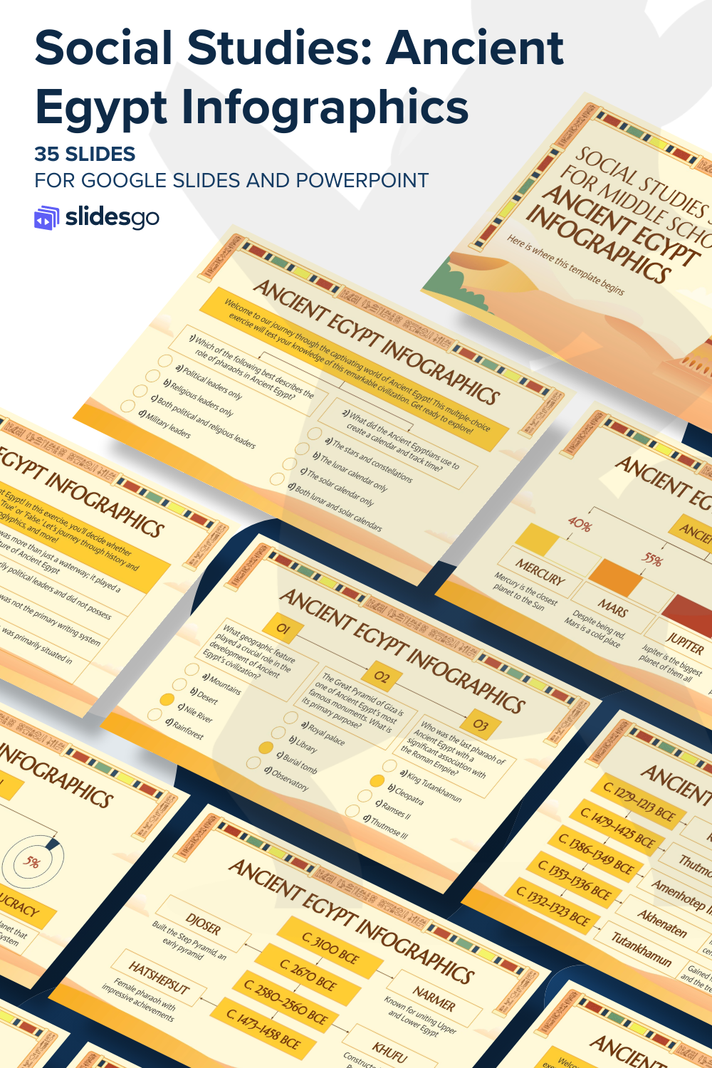 Social Studies for Middle School: Ancient Egypt Infographics