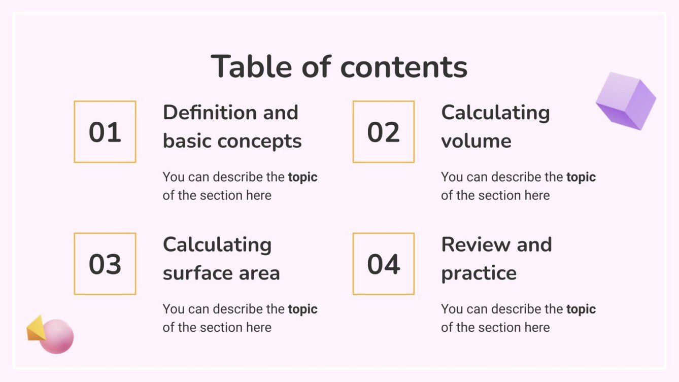 Volume and Surface Area - Math - 8th Grade Presentation