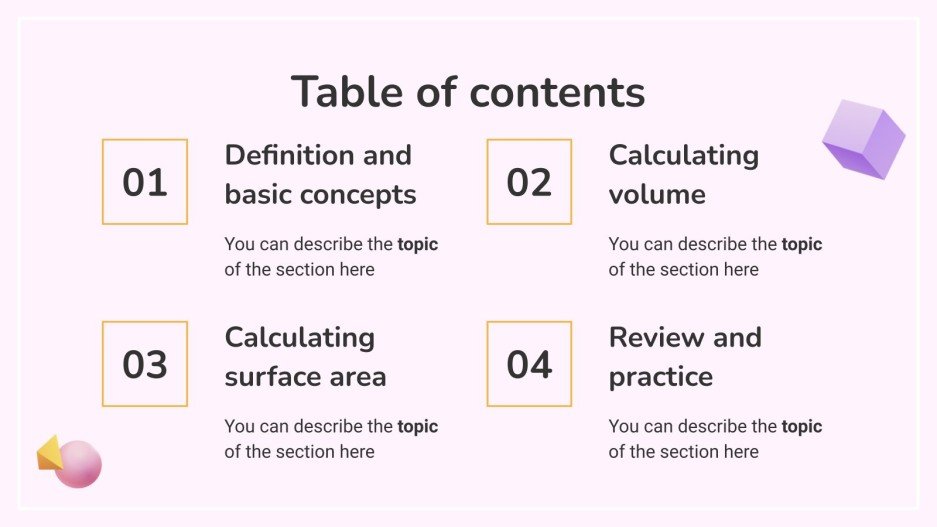 Volume and Surface Area - Math - 8th Grade Presentation