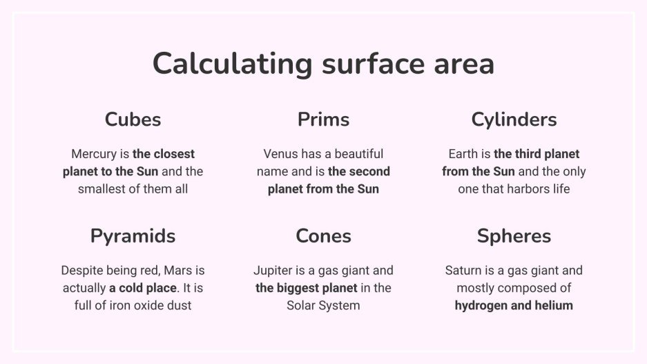 Volume and Surface Area - Math - 8th Grade Presentation