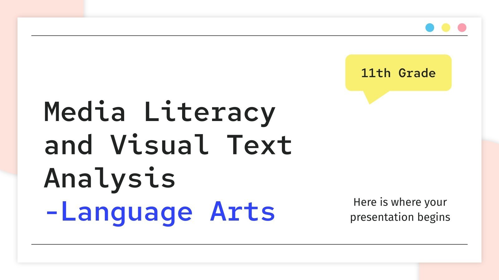 Media Literacy and Visual Text Analysis - 11th Grade