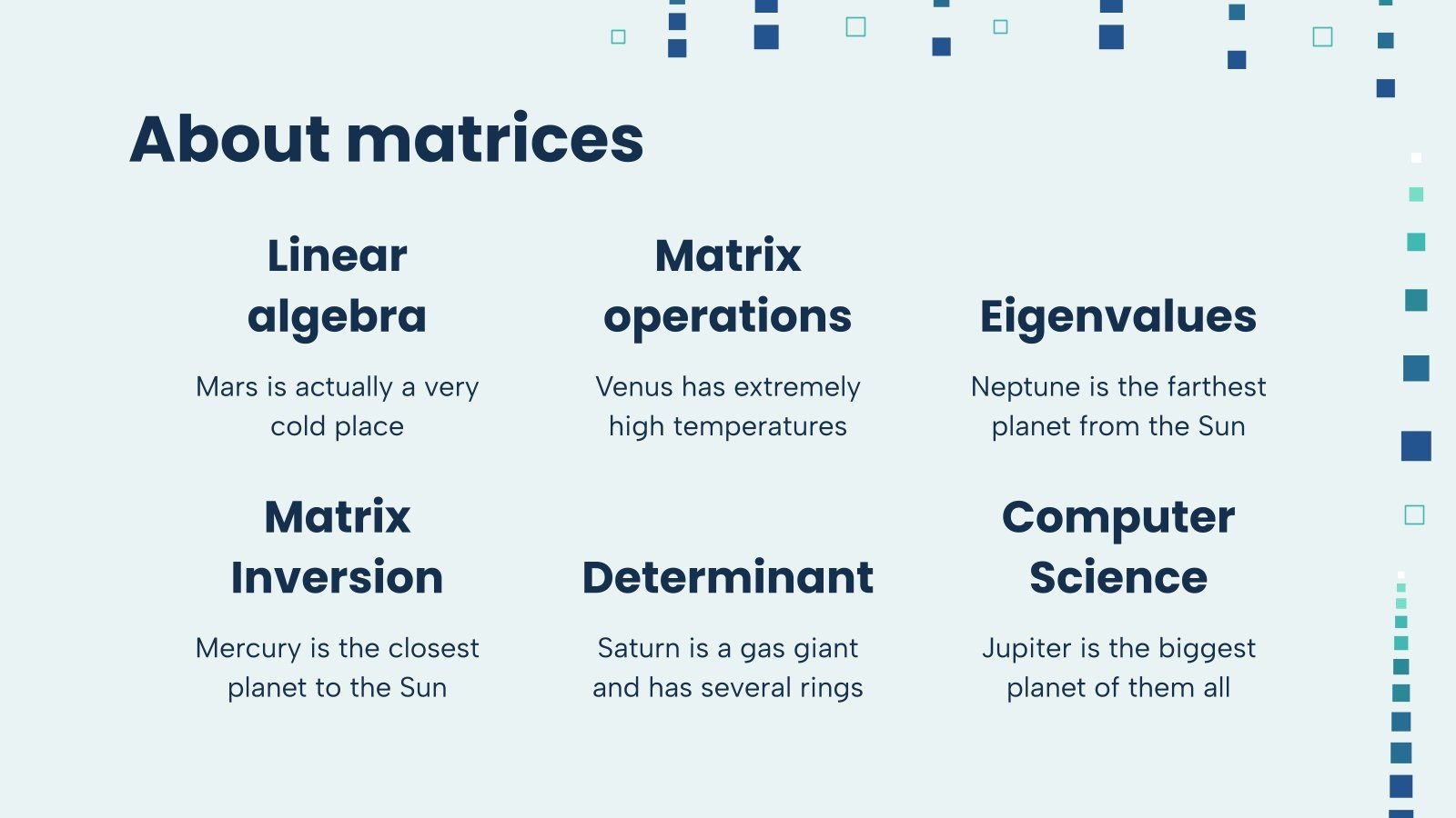 Algebraic Structures: Matrices and Vectors - 11th Grade