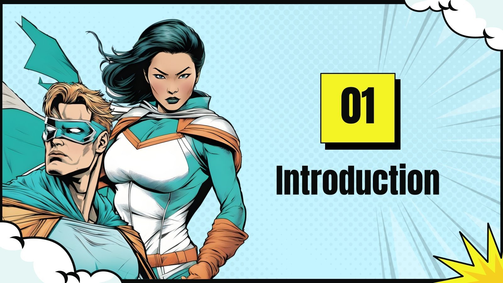 Superhero Comic Book Pitch Deck Presentation