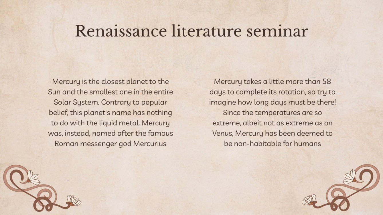 Renaissance Literature - Master of Arts in English